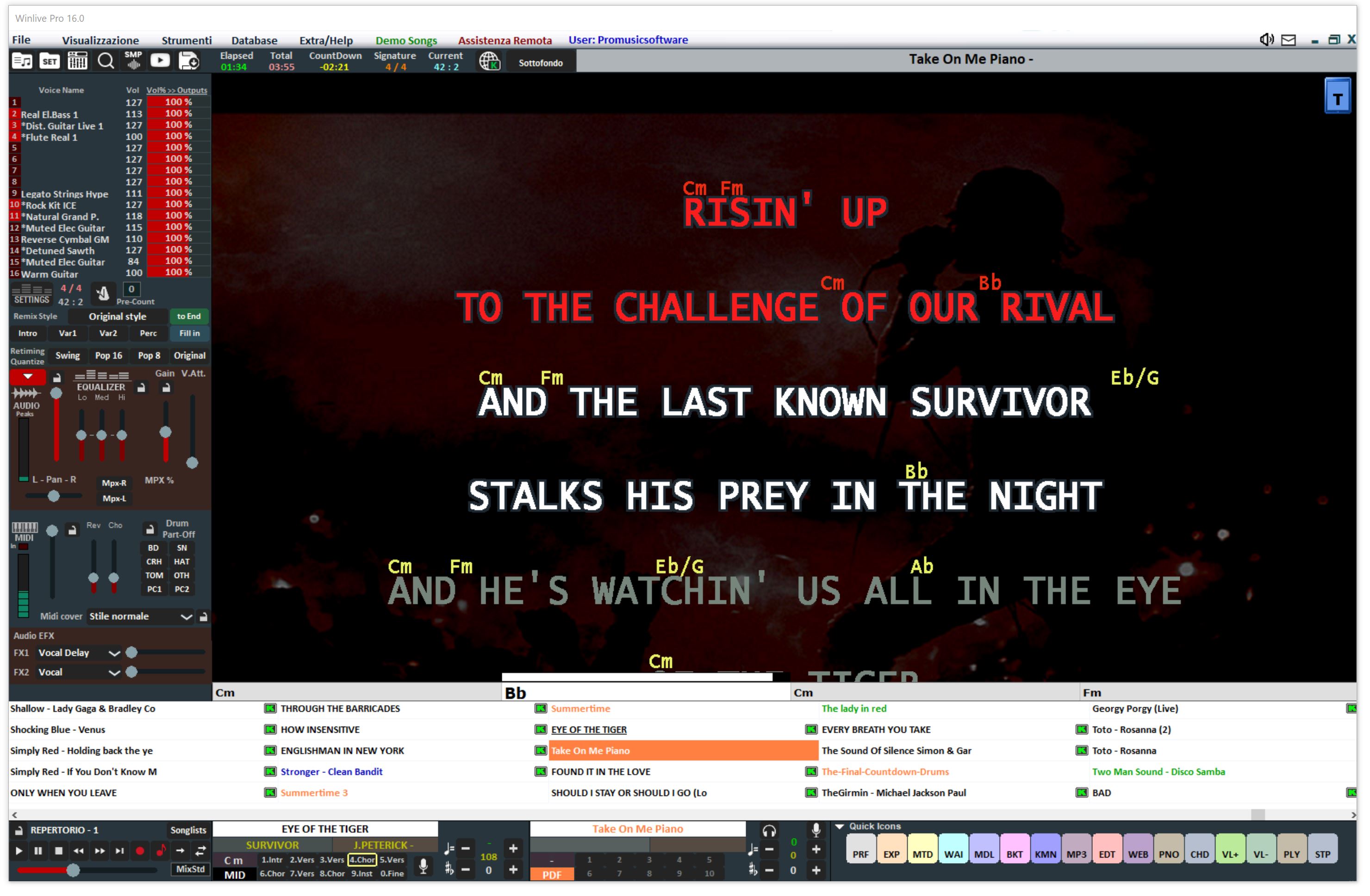 Promusicsoftware Winlive Pro 16 - Software Karaoke multiplayer | Pro ...